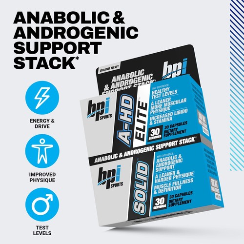 BPI Sports A-HD Elite Solid: Anabolic & Androgenic Testosterone Booster ...