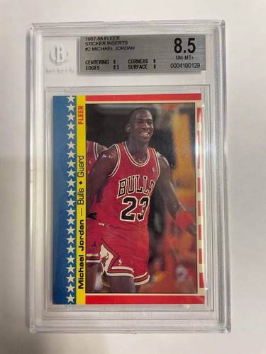 1987-88 Fleer Michael Jordan Sticker #2 BGS 8.5 | eBay