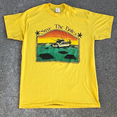 Vintage 1982 Save The Bales Marijuana T Shirt XL Weed Rap Hip Hop ...