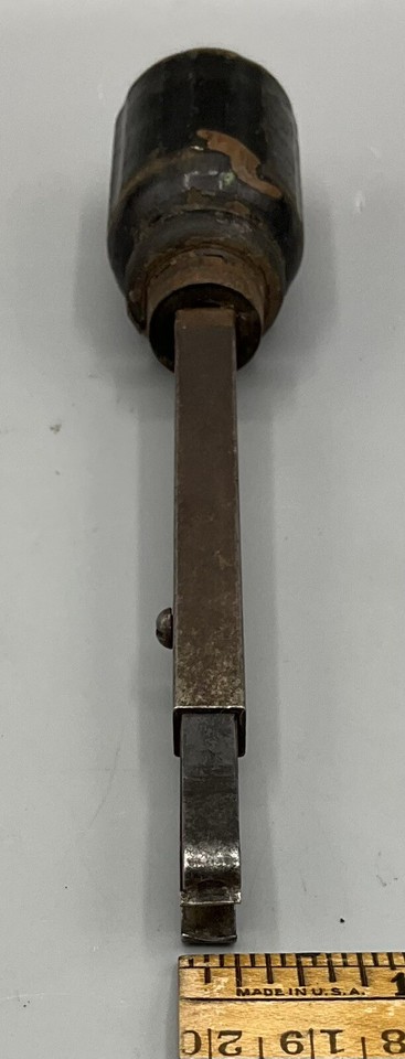 Vintage Square Shaft Screw Holding Screwdriver Black Wood Handle 6.25 ...