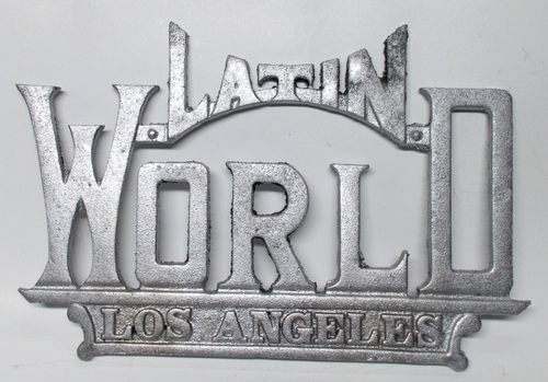 Cast Aluminum LATIN WORLD Los Angeles Car Club Plaque | eBay