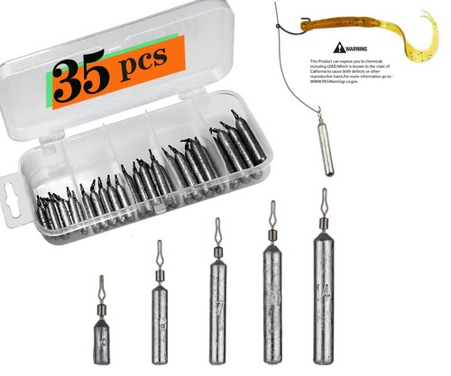 Fishing Drop Shot Weights Rig Kit Sinkers 35pcs Trokar with Lead for ...