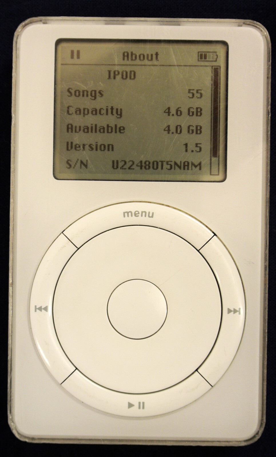 Apple iPod Classic 1st Generation Click Wheel 5gb M8541 for sale online ...