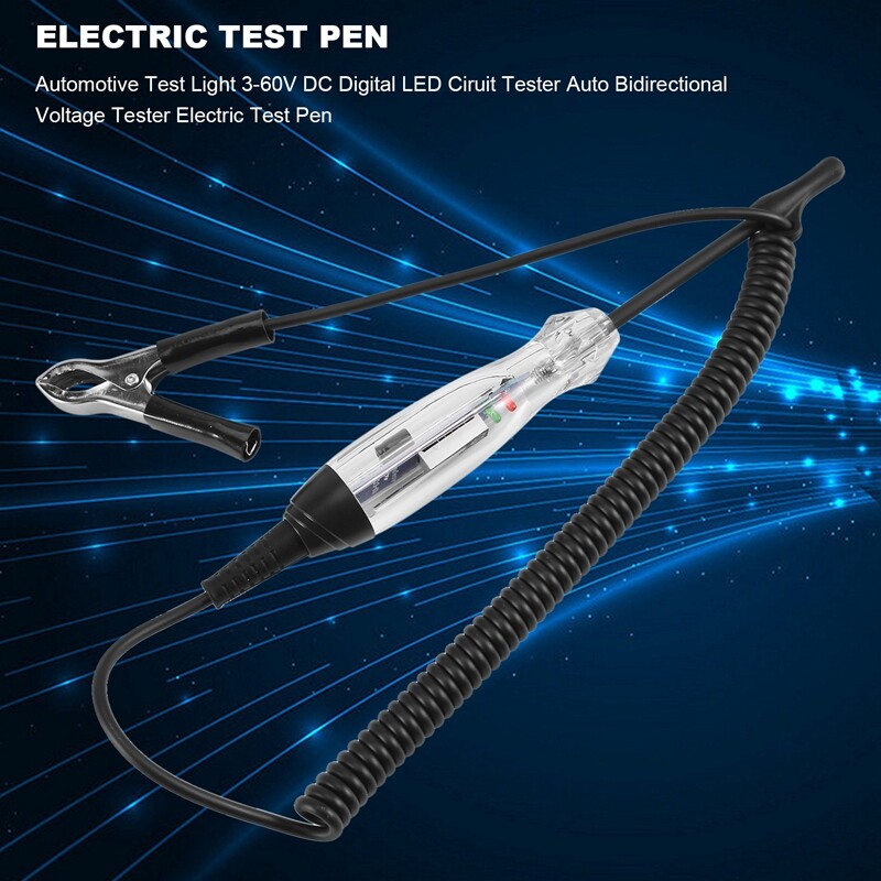Automotive Test Light 3-60V DC Digital LED Circuit Tester Automatic ...
