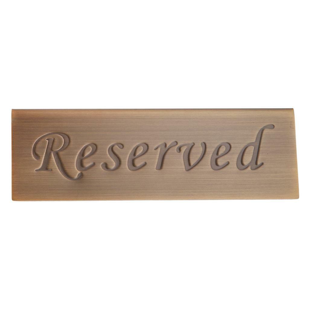 Stainless Steel Reserved Table Sign Card Metal Wedding Bar Tabletop ...