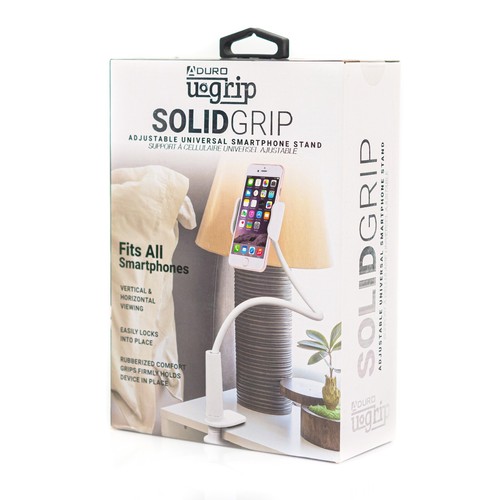 Aduro UoGrip SolidGrip Adjustable Universal Smartphone Stand UNI-SMPGRP-08 - WHT | eBay