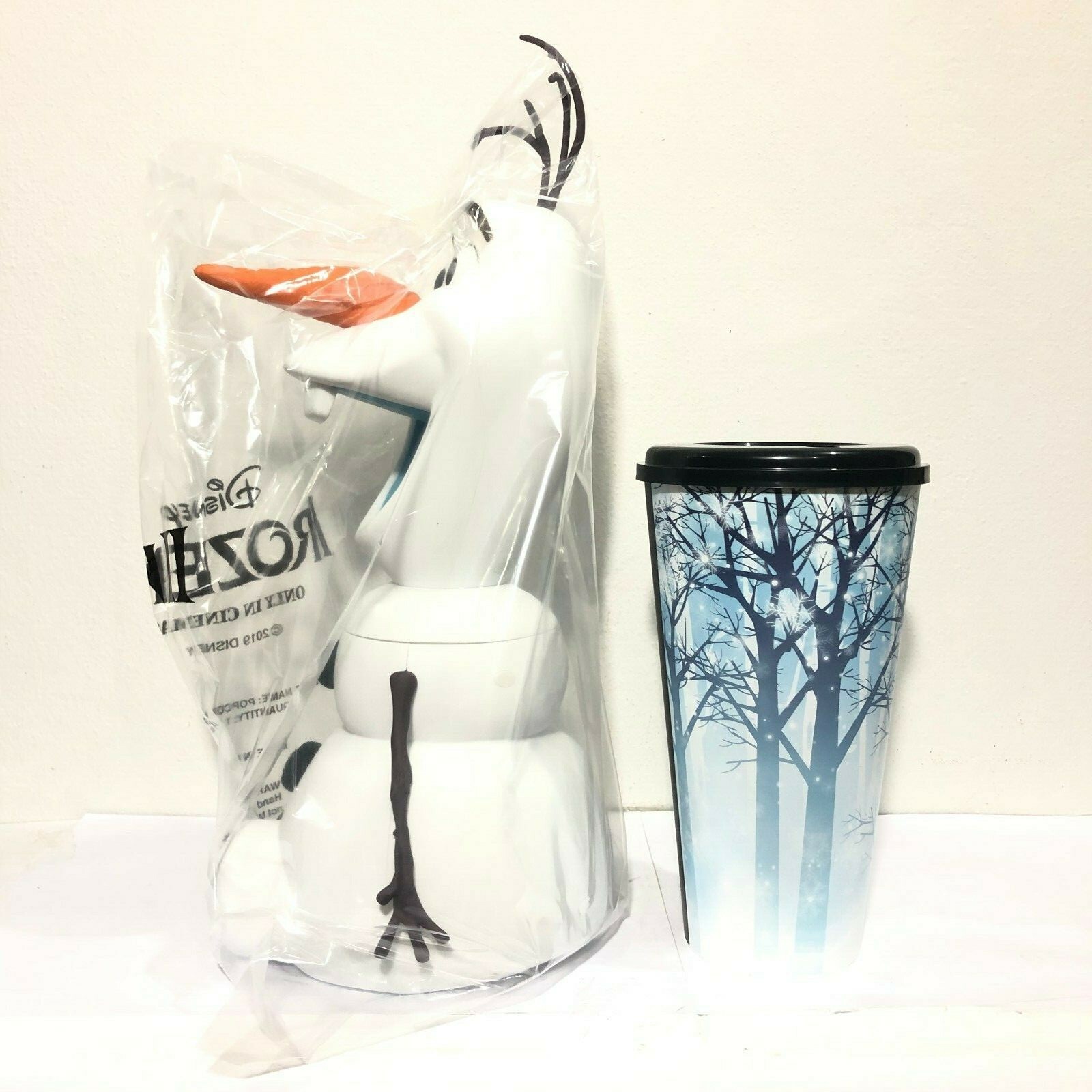 Set Olaf Popcorn Bucket Frozen 2 Movie Cinemas Theatres Plastic Cup 44 ...