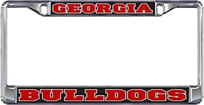 UGA "GEORGIA BULLDOGS" Chrome License Plate Tag Frame | eBay