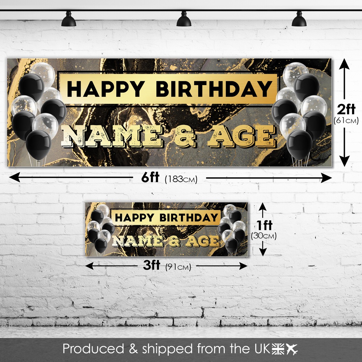 Large Birthday Banner 2m Wide X 1m High Theme Prop Hire