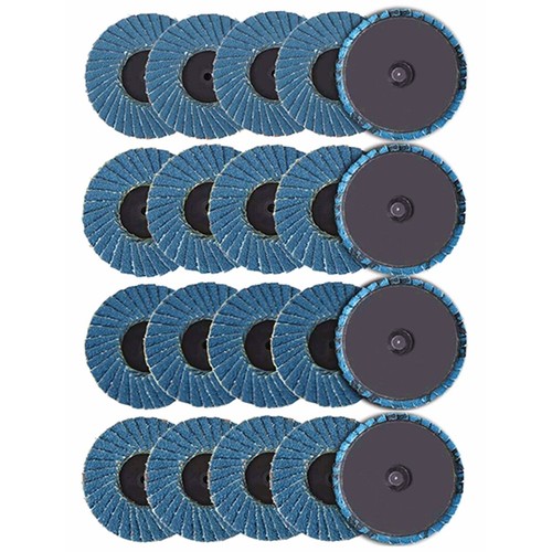 20x 2 inch Zirconia Roll Lock Flap Disc 40 Grit Die Grinder Drill ...