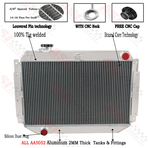 71-80 4 Row Radiator For Holden Kingswood HG HT HK HQ HJ HX V8 253/308 ...