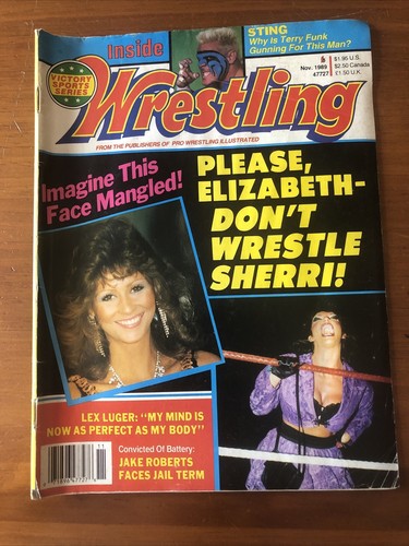 Inside Wrestling November 1989 Magazine Miss Elizabeth Sherri WWF NWA ...