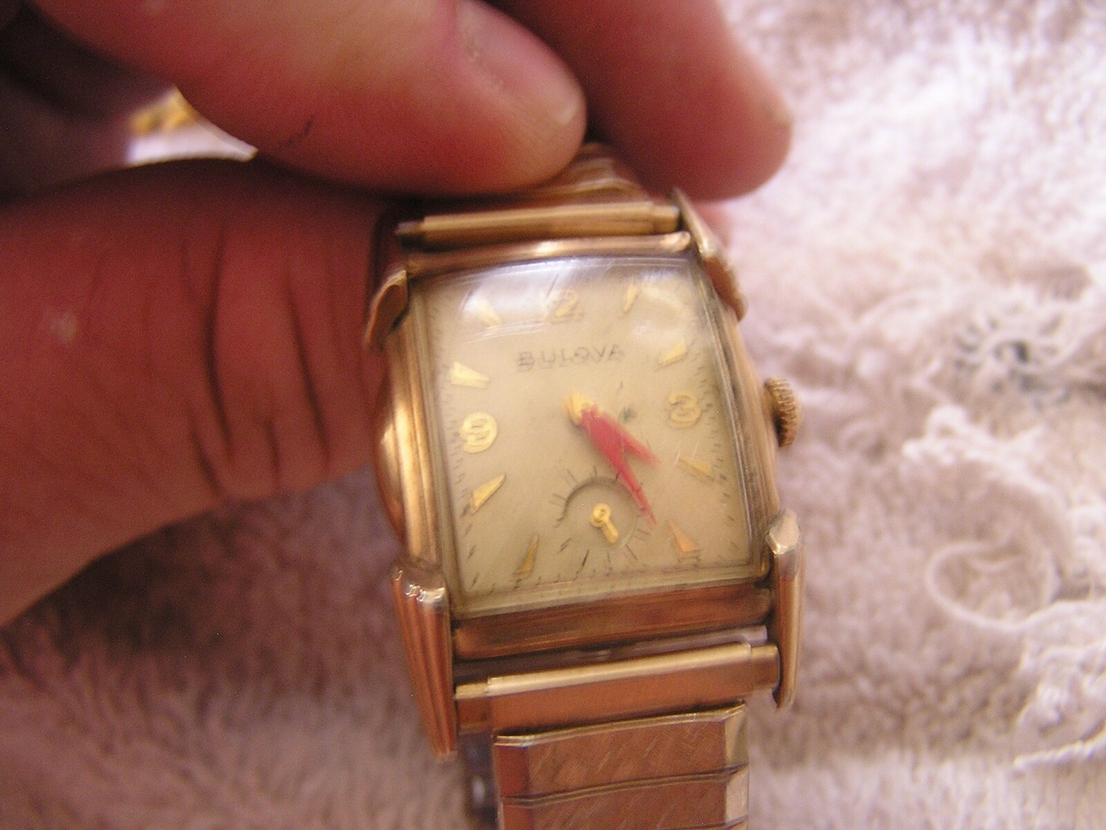 Vintage Bulova Watch Red Hands 21 Jewels 10BM Nice Case Lugs | eBay