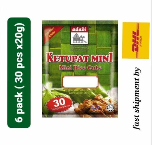 Adabi Ketupat Mini Rice Cube 6 packs(30 Pcs x 20g) eat with rendang ...