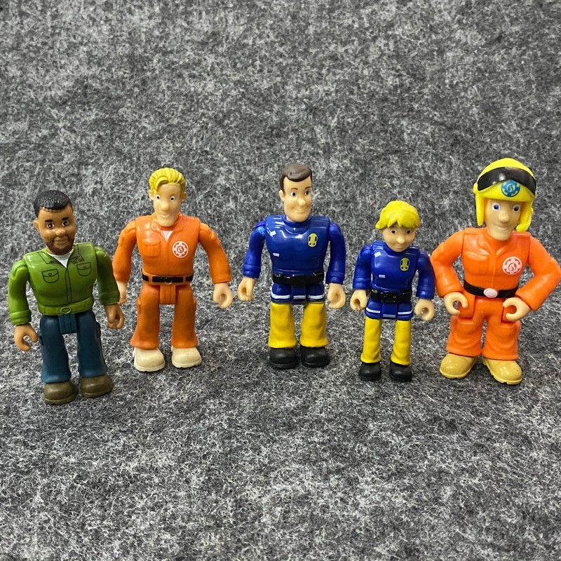 5PCS/Set Fireman Sam Figures Tom Penny Charlie Malcolm Moveable Models ...