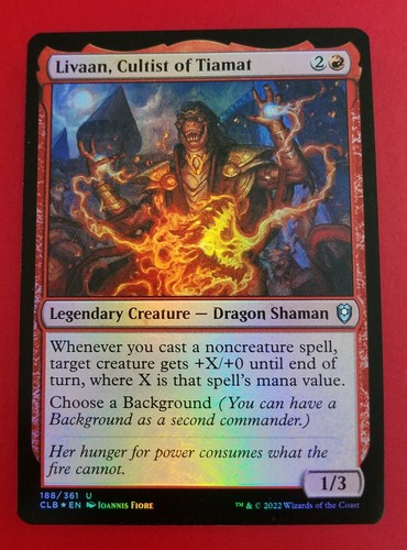 1x Livaan, Cultist of Tiamat | FOIL | Battle for Baldur's Gate | MTG ...
