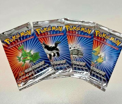 Sealed 4x Ex Ruby & Sapphire Booster Packs Art Set Pokemon Cards ...