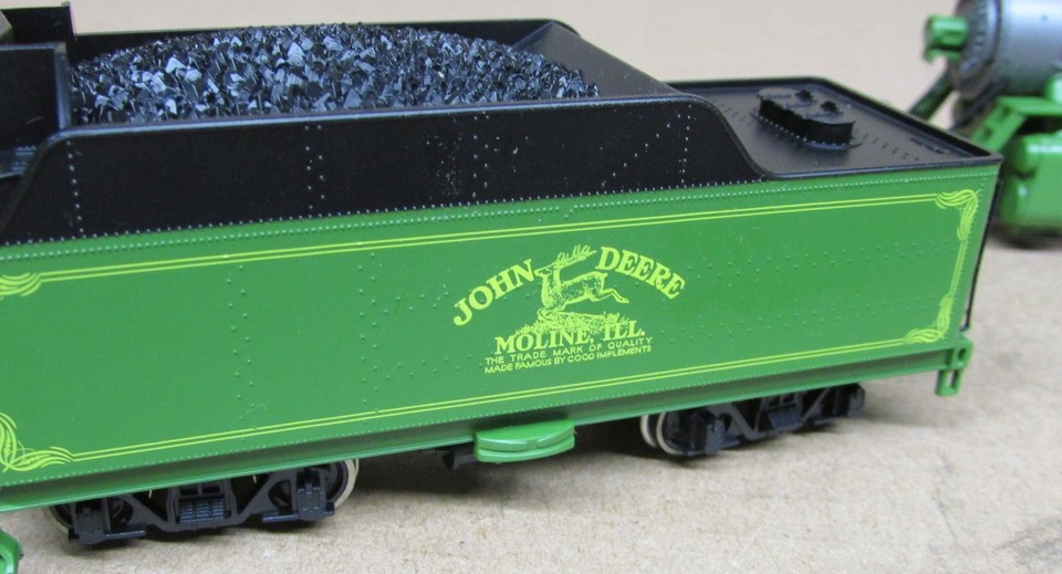 John Deere HO Precision Railroad Models Steam Engine Tender Flatcar W ...