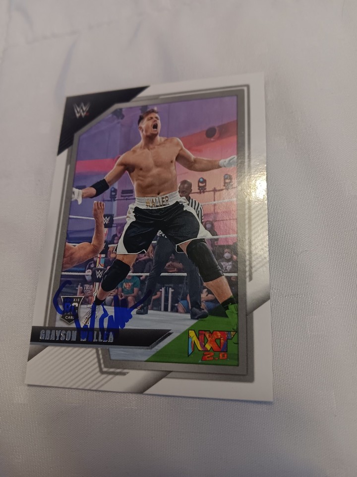 GRAYSON WALLER SIGNED PANINI WWE WRESTLING CARD AUTOGRAPH NXT RAW ...
