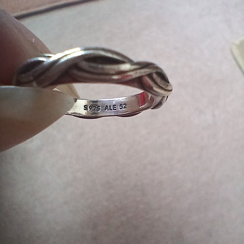 Genuine Pandora Stackable Twist Ring. Size 52 S925 ALE Excellent ...