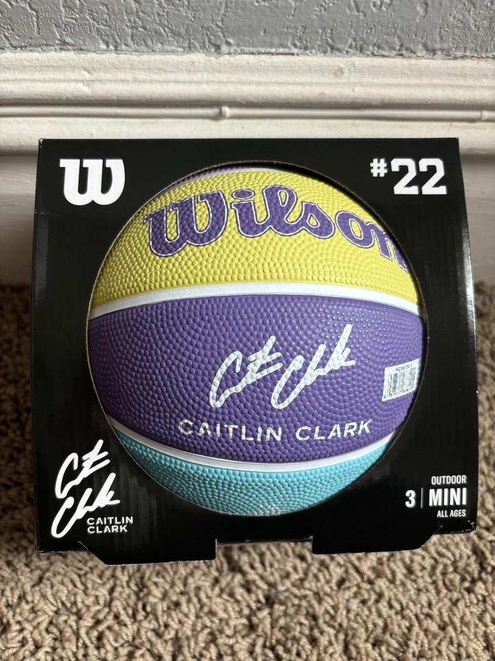Caitlin Clark Wilson Basketball Size 3 MINI purple Hy-Vee Exclusive ...