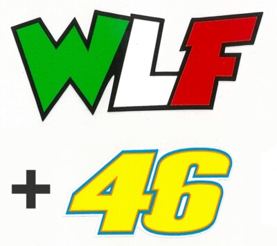 Valentino Rossi WLF + 46 adesivo stickers tributo adesivi | eBay