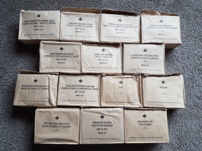 MRE EPA KANADA CANADIAN IMP ARMY FOOD ARMEE ESSEN RIC FIELD RATION ...