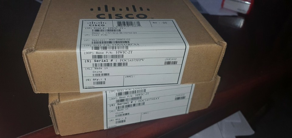 NEW SEALED BOX PACKED CISCO HWIC-2T 2 PORT SERIAL CARD | eBay