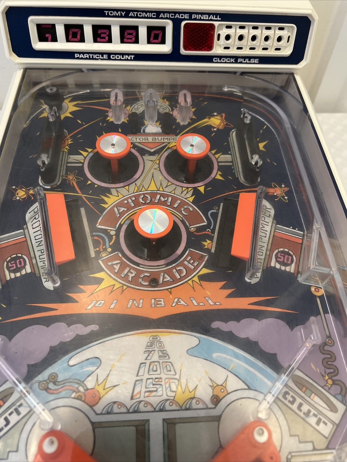 Vtg TOMY 1979 Atomic Arcade Electronic Pinball Machine Original Box ...
