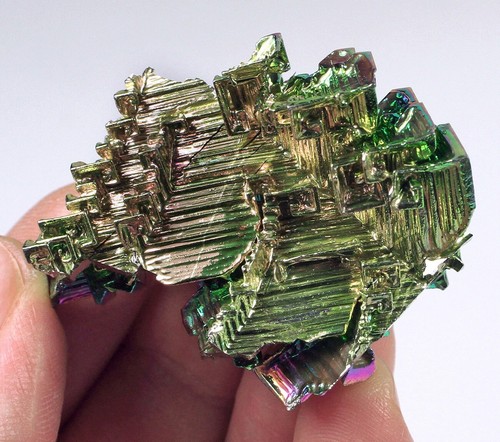 125Ct Rainbow Bismuth Crystal Mineral Specimen Rough Heated YBK889 | eBay