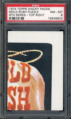 1974 Topps Wacky Packs 6th Series Mold Rush Puzzle Top Right PSA 8 | eBay