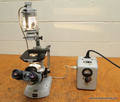 CARL ZEISS OPTON INVERTED MICROSCOPE WITH POWER SUPPLY INVERTOSCOPE | eBay