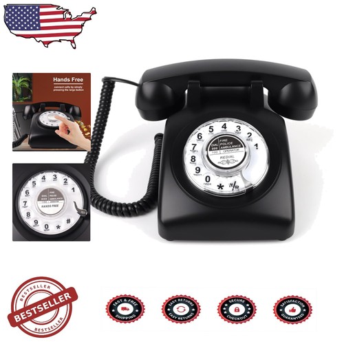 Timeless Rotary Landline Phone with Smart Volume Control - Ideal for ...