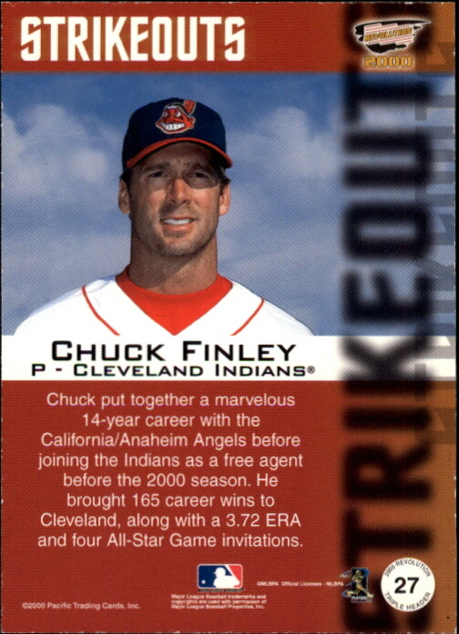 2000 Revolution Triple Header Silver Indians Baseball Card #27 Chuck ...