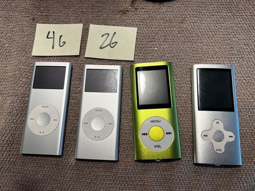Lot Of 2 Apple Ipod Nano 2nd Gen And Two Other Brand MP3 Players Read ...