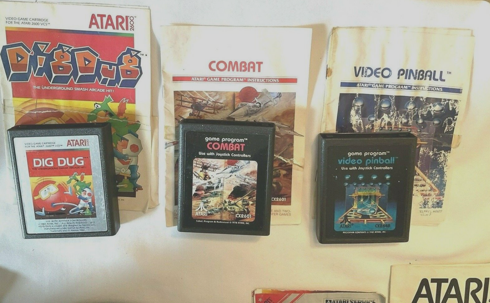 Atari Games Lot of 15 For Use Joy Stick Controller Mixed Lot All Differ ...