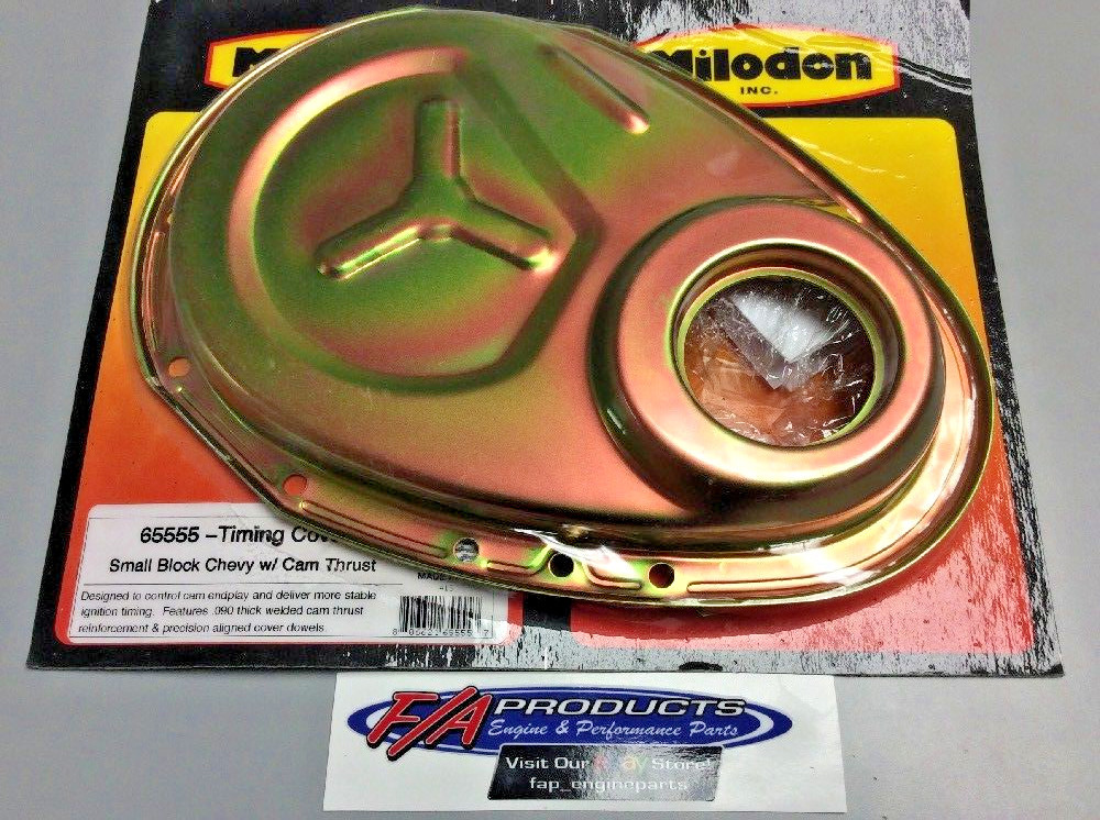 Milodon 65555 ReInforced Timing Cover For Small Block Chevy Gold ...