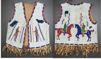 Old American Style Handmade Sioux Beaded Vest Powwow Regalia War Vest ...