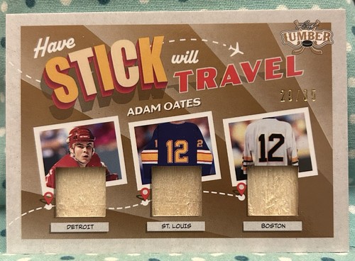 ADAM OATES 2021-22 Leaf Lumber Hockey Have Stick Will Travel Relics 29/ ...