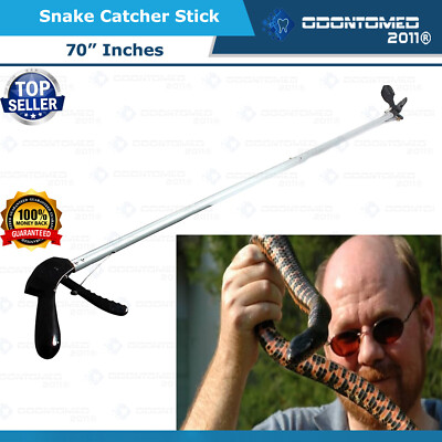 ODM 70" Snake Catcher Stick - Rattlesnake Catcher & Grabber Stainless ...