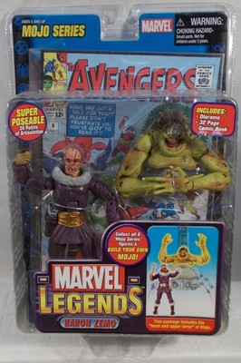 Marvel Legends Baron Zemo Unmasked Variant Mojo BAF Series Super ...