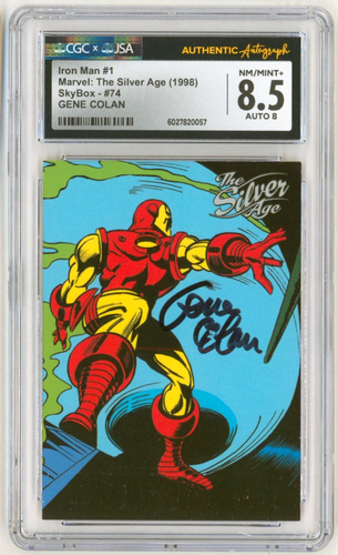 CGC JSA SS 8.5 SIGNED Gene Colan Art Card Iron Man #1 / Marvel: The ...