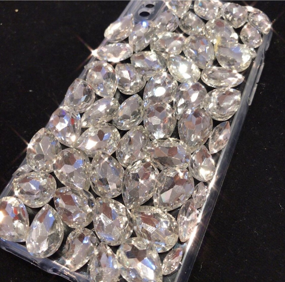 Handmade Luxury Bling Diamond Rhinestone Crystal Jewelled Back Phone ...