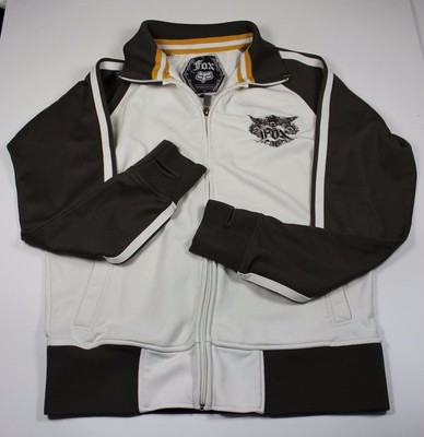 Fox Racing Zippered Sweatsuit Jacket Track Brown Retro Style ...