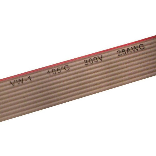 3m Ribbon Cable 10pin Grey AWG28 RM 1.27mm Cable Flat Cable UL-Style ...