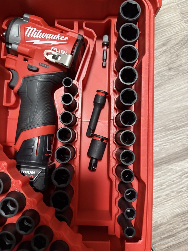 M12 3/8 Impact 2562-20 & Socket Set 49667009 Storage for Packout ...