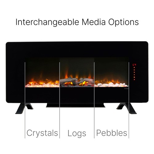 Dimplex Winslow Wall Mounted Electric Fireplace, 42" Inch, Black, 1400W ...