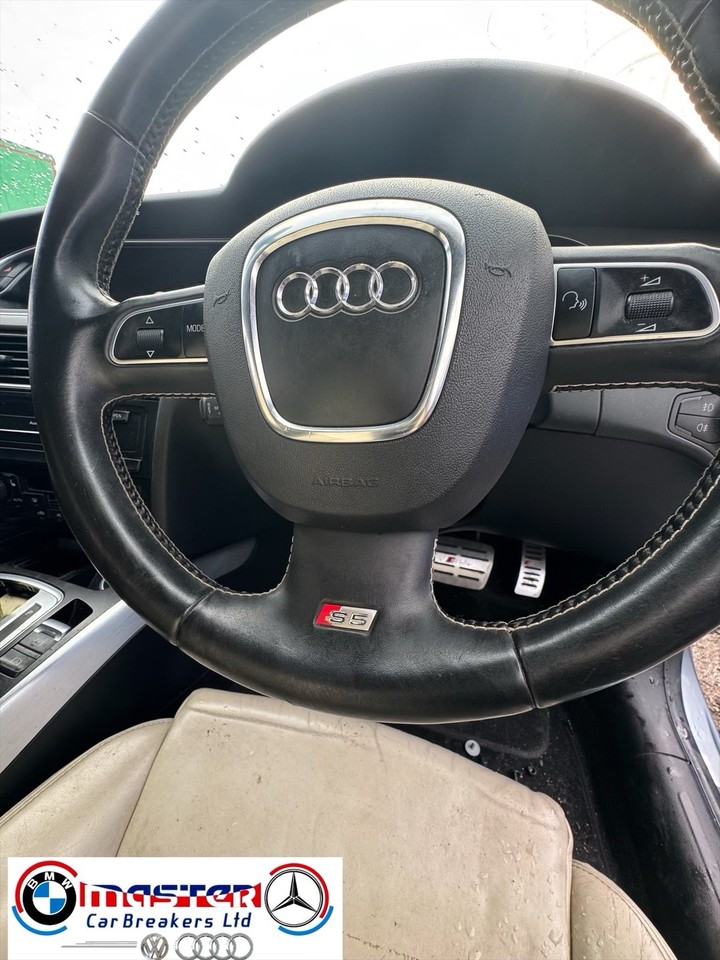 AUDI S5 8T 3 SPOKE LEATHER STEERING WHEEL 2008-12 S LINE 8T0419091C ...