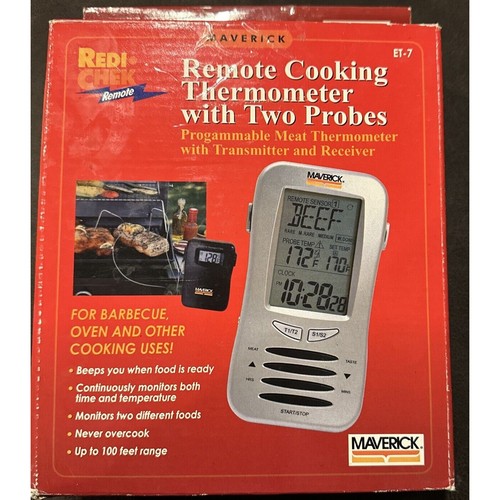 MAVERICK Remote Redi Check Wireless Cooking THERMOMETER With Two Probes ...