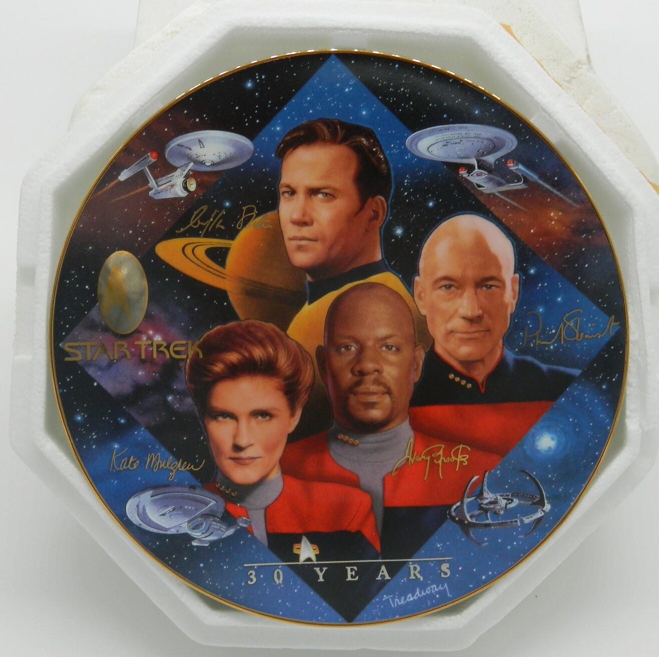 Star Trek 30 Years Captain's Tribute Ceramic Plate 1997 COA and BOX | eBay